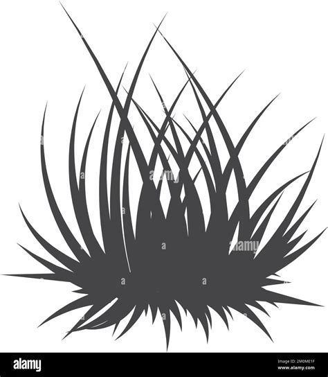 Growing Grass Black Silhoette Wild Meadow Plant Stock Vector Image And Art Alamy