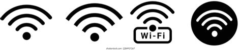 Different Black Wifi Icon Set Wireless Stock Vector Royalty Free 2284937267 Shutterstock