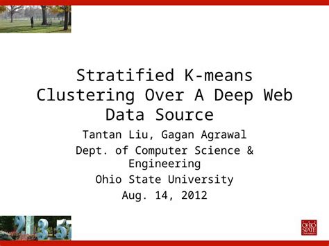 ppt stratified k means clustering over a deep web data source