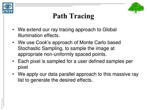 Ppt Hybrid Ray Tracing And Path Tracing Of Bezier Surfaces Using A Mixed Hierarchy Powerpoint