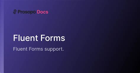 Fluent Forms Docs