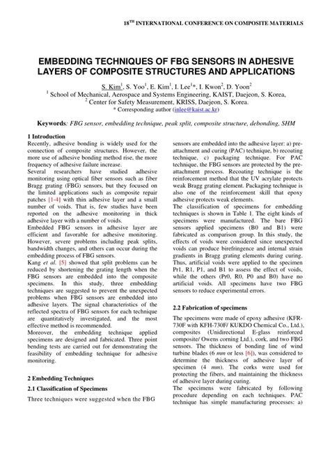 [pdf] embedding techniques of fbg sensors in adhesive layers of
