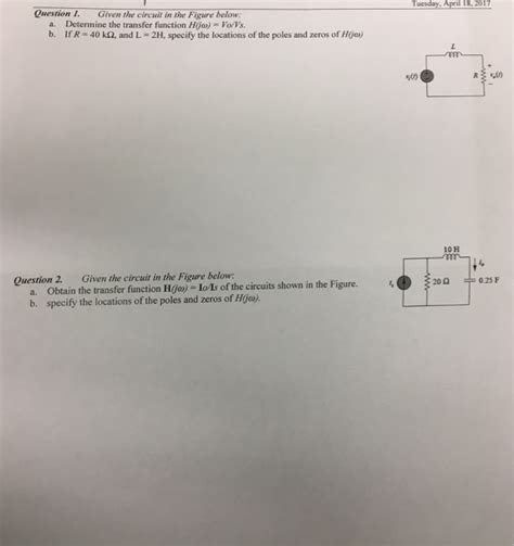 Solved Given The Circuit In The Figure Below A Determine