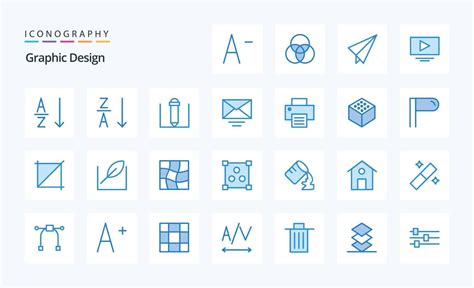 25 Design Blue Icon Pack 18680307 Vector Art At Vecteezy