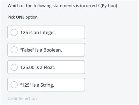 Solved Which Of The Following Statements Is Incorrect Chegg