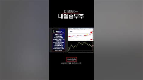 미리보는 내일승부주 월요일 Youtube