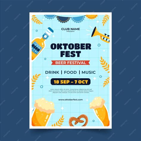 오크테르페스트 맥주 축제 축하를 위한 평평한 수직 포스터 템플릿 무료 벡터 오크테르페스트 맥주 축제 축하를 위한 평평한 수직 포스터 템플릿 무료 벡터