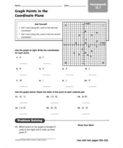Graphing Ordered Pairs Worksheet PDF Free Download PRINTABLE