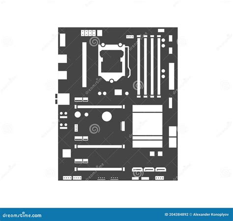 Motherboard Icon Vector Illustration 195237962