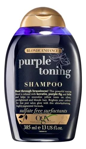 Ogx Purple Toning Shampoo Matizador Silver Pelo Rubio 3c Mismo Precio
