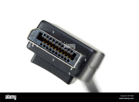 Detail Of A Computer Plug Isolated On White Background Stock Photo Alamy