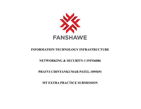 Extra Pratice Labs Info 1245 Information Technology Infrastructure Networking And Security 1