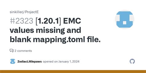 1 20 1 EMC Values Missing And Blank Mapping Toml File Issue 2323
