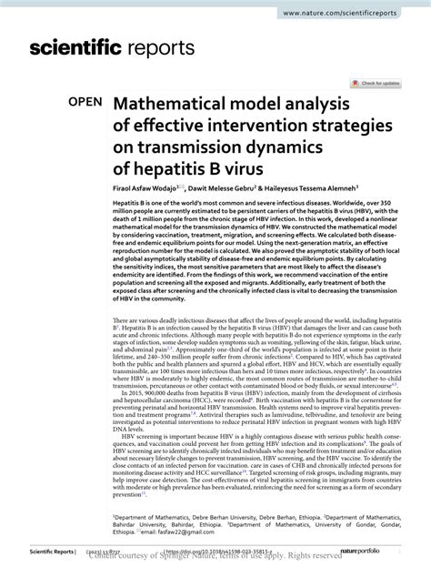 pdf mathematical model analysis of effective intervention strategies