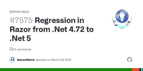 Regression In Razor From Net 472 To Net 5 · Issue 7575 · Dotnet