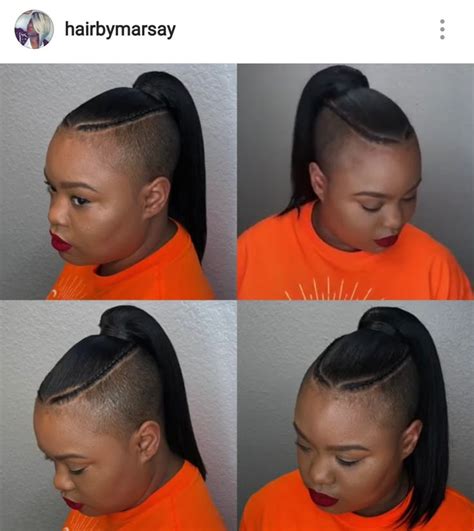 Side Shaved Ponytail Shaved Side Hairstyles Half Shaved Hair Sassy Hair