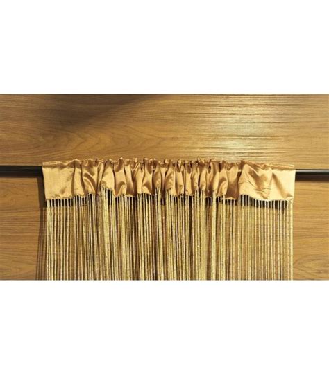 Готово перде на ресни цвят златист с лъскав ефект пришита универсална