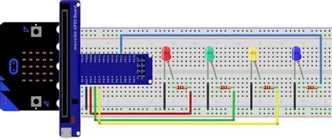 Control Four LEDs By The Micro Bit Board