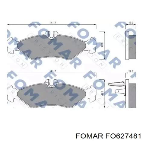 FO 627481 Fomar Roulunds колодки тормозные задние дисковые