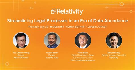 Relativity Webinar On Data Complexity And Efficiency Relativity Posted On The Topic Linkedin