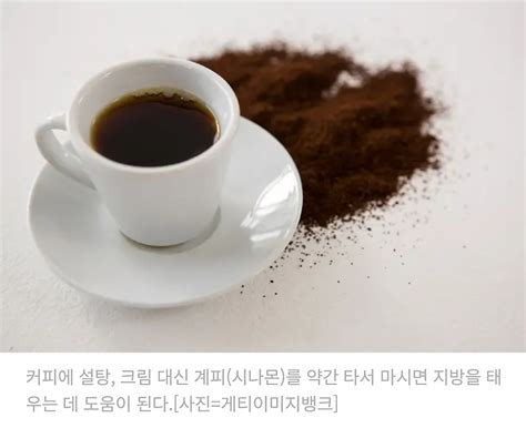 커피와 계피는 좋은 궁합