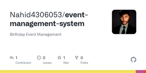 Github Nahid Event Management System Birthday Event Management
