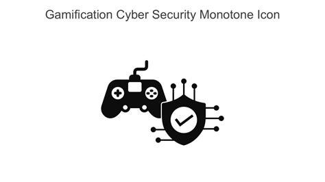 Gamification Cyber Security Monotone Icon In Powerpoint Pptx Png And Editable Eps Format Ppt Example