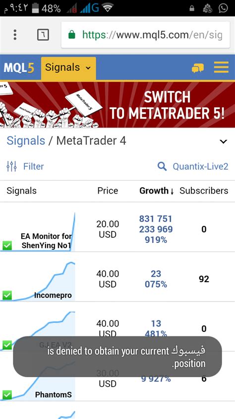 Mt4 Signal Growth Problem Signals Providers General Mql5