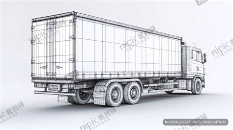 Ai创作图货车效果图 货箱效果图 卡车效果图 素材大货车 大卡车效果图 超大尺寸货物 卡车主视 运输车车身 大型货车车厢 货物运输车厢 超长件