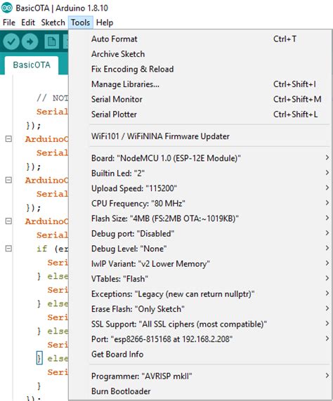 Nodemcu OTA No Response Issue Arduino Stack Exchange