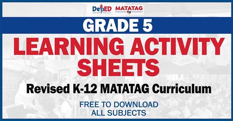 Grade 5 Learning Activity Sheets Las Q1 Week 1 June 16 20 2025