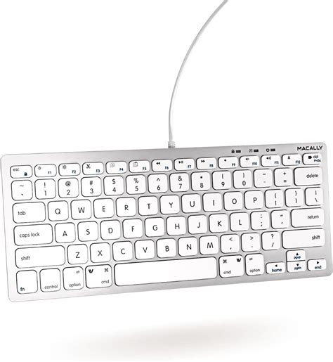 Amazon Macally Mini Usb Cキーボード プラグアンドプレイ コンパクトキーボード Mac、windows、ipad、android用 Usb Cポート付き