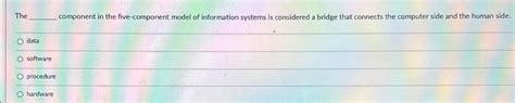 solved the component in the five component model of