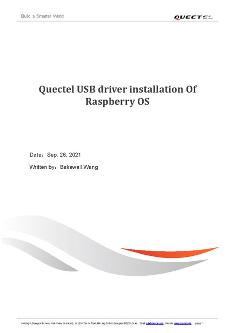 Linux Usb Driver Installation For Raspberry Os Modem Quectel Usb
