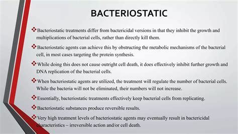 Antibacterial Chemicals Bactericidal And Bacteriostatic Pptx