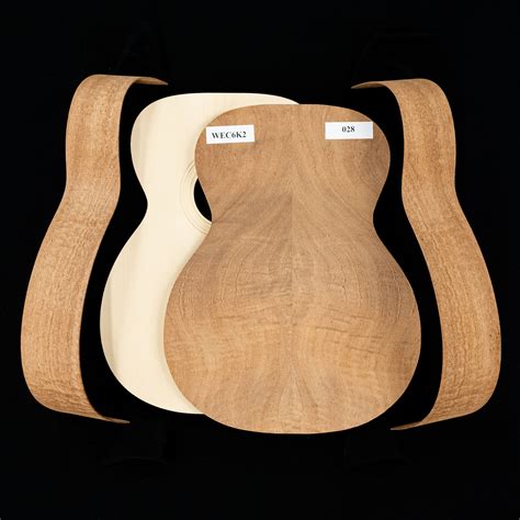 Woodstax Figured Sapele Om Guitar Kit Bolt On Neck 028 Stewmac