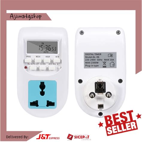 Jual Programmable Digital Timer Switch Weekly Stop Kontak Minggu 16 Program On Off Al 06 Al 06