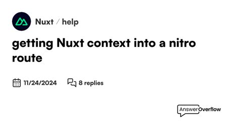 Getting Nuxt Context Into A Nitro Route Nuxt