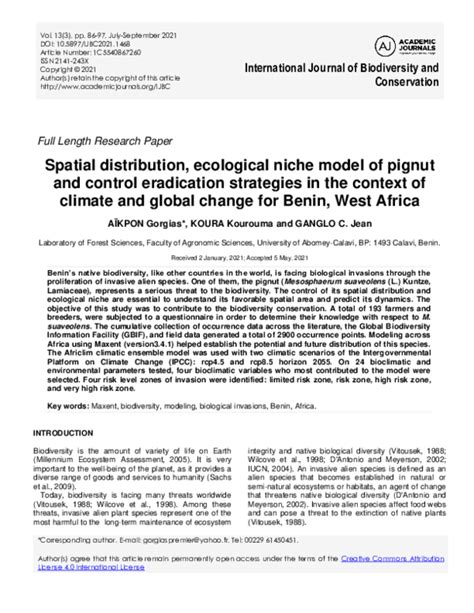Pdf Spatial Distribution Ecological Niche Model Of Pignut And Pdf Spatial Distribution Ecological Niche Model Of Pignut And