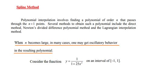 SOLUTION 25 Interpolation Spline Method Studypool