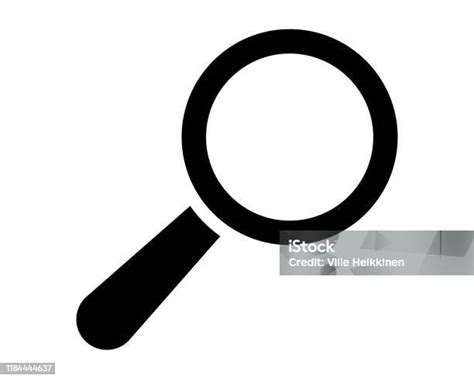 검은 색 평면 만화 스타일 확대 아이콘입니다 돋보기 기호입니다 검색 기호입니다 탐정 로고 벡터 일러스트 이미지입니다 흰색 배경에 격리 검사 보기에 대한 스톡 벡터 아트 및