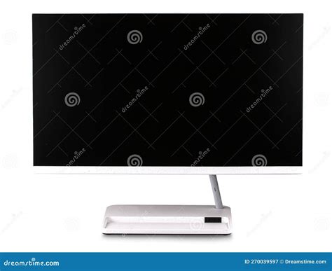 Mono Block Computer Monitor With Blank Screen Isolated On White