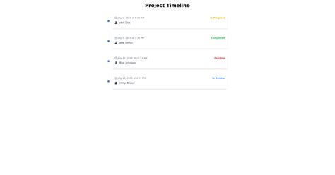 Timeline Component Free React Tailwind Component
