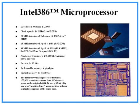 Intels Microprocessor Comprehensive List Of Microprocessors