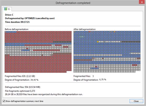 Defragmentation Summary Oando Software