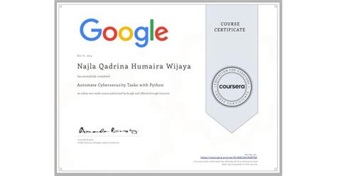 Najla Qadrina Humaira Wijaya On Linkedin Completion Certificate For