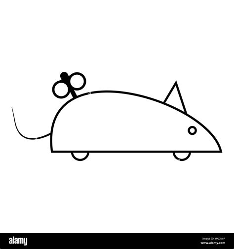 Clockwork Mouse Icon Outline Style Stock Vector Image And Art Alamy