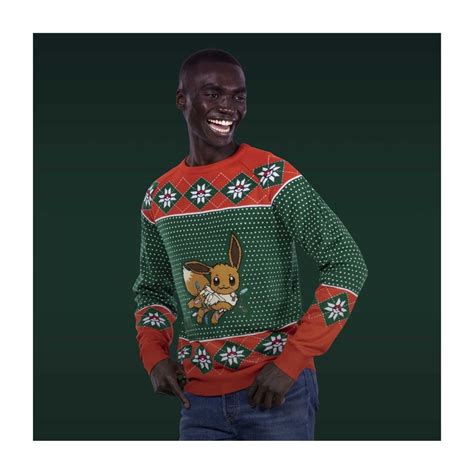 Eevee Holiday Lights Knit Sweater Adult Pokémon Center Official Site