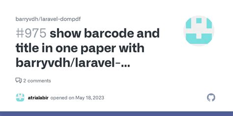 Show Barcode And Title In One Paper With Barryvdhlaravel Dompdf
