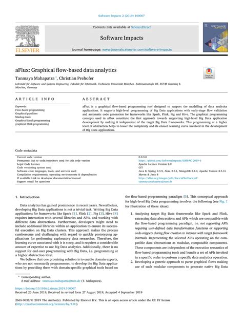 pdf aflux graphical flow based data analytics